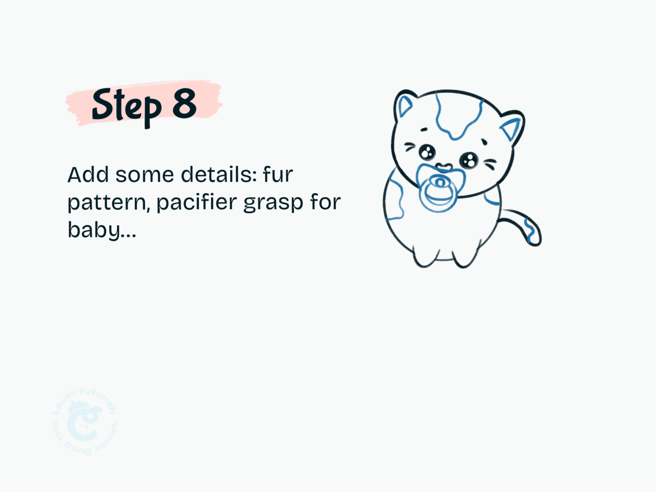 How to Draw a Cute Baby Cat (Step-by-step)
