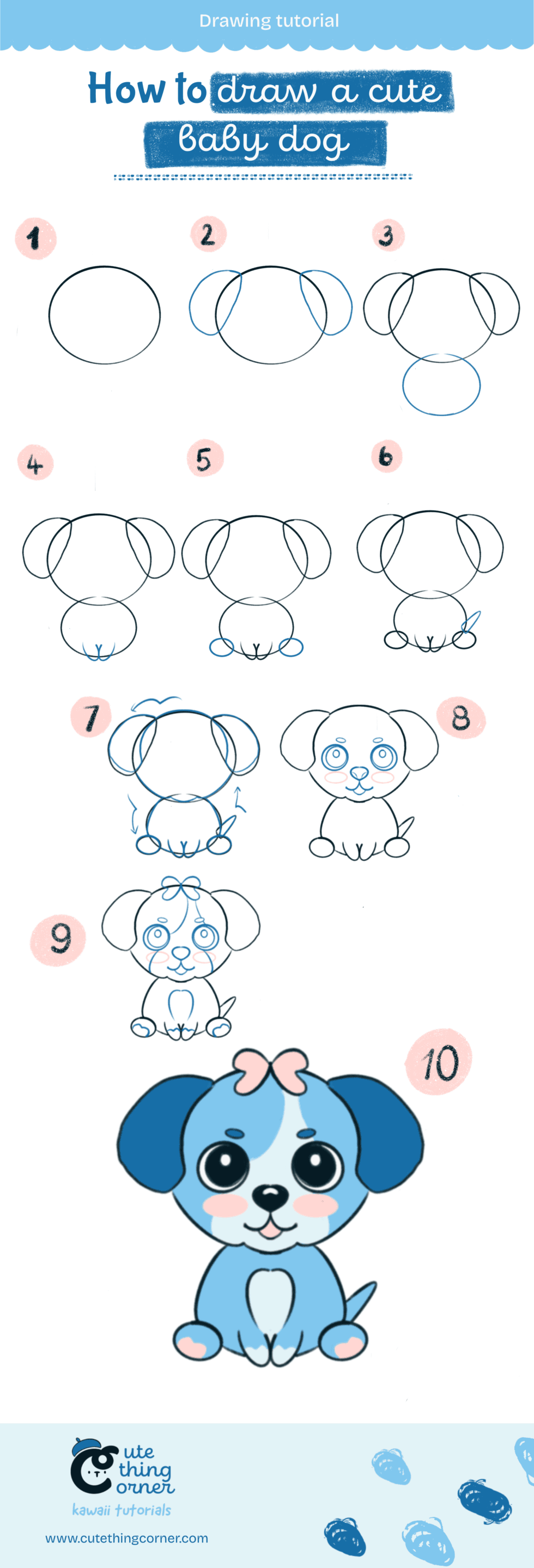 How to Draw a Cute Baby Dog – Step by Step for Beginners!