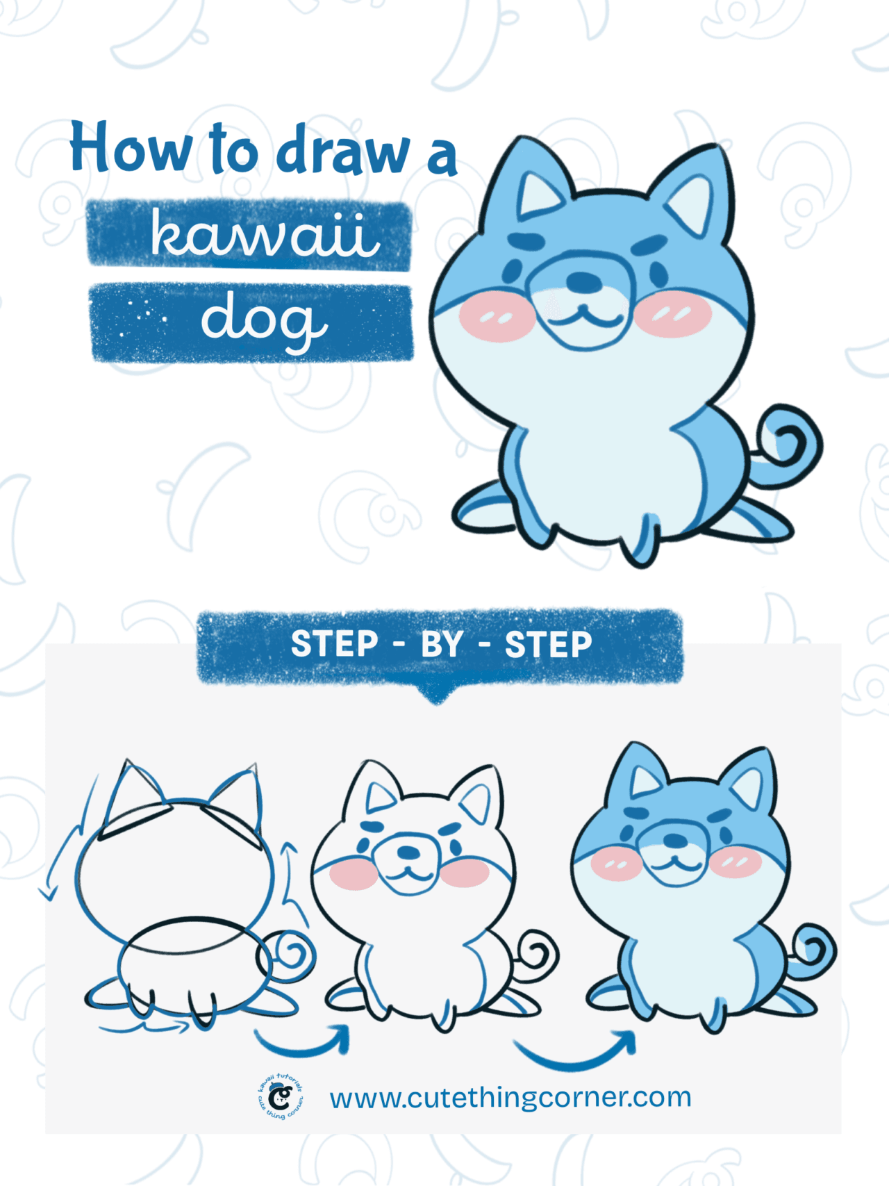 How to Draw a Cute Dog | Step-by-step