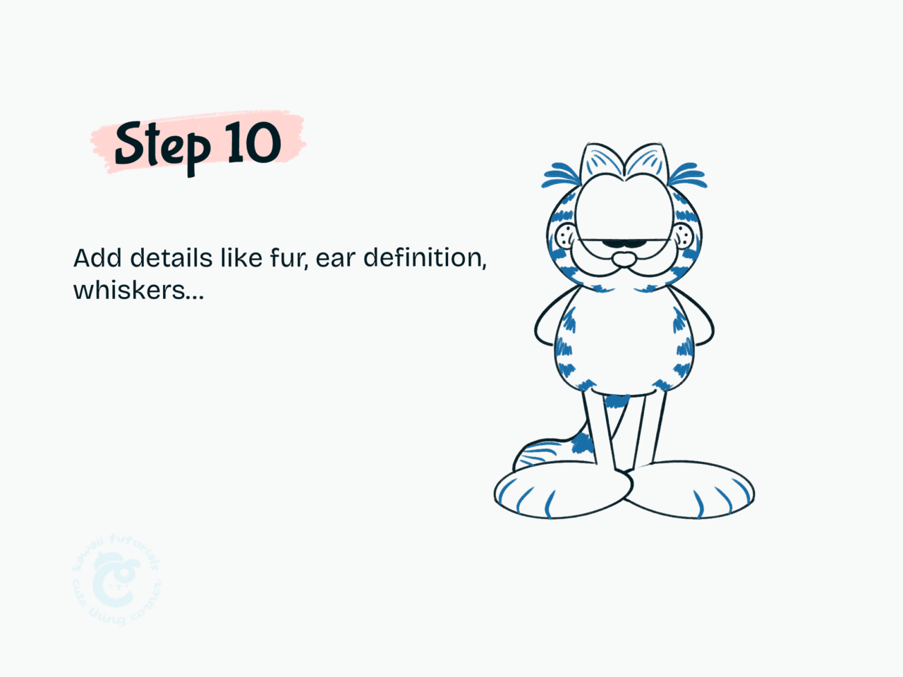 How to Draw Garfield (Step-by-step)