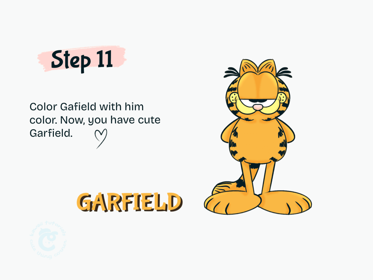 How to Draw Garfield (Step-by-step)