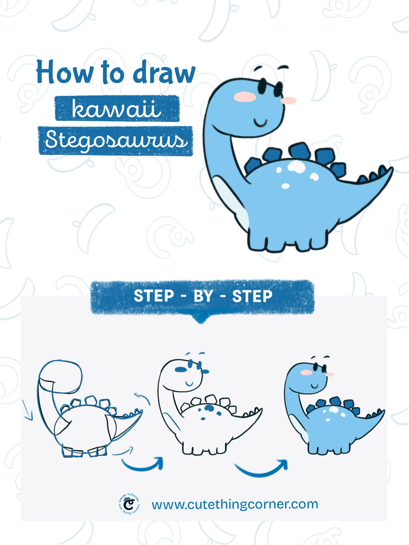 Stegosaurus Drawing Easy Step By Step