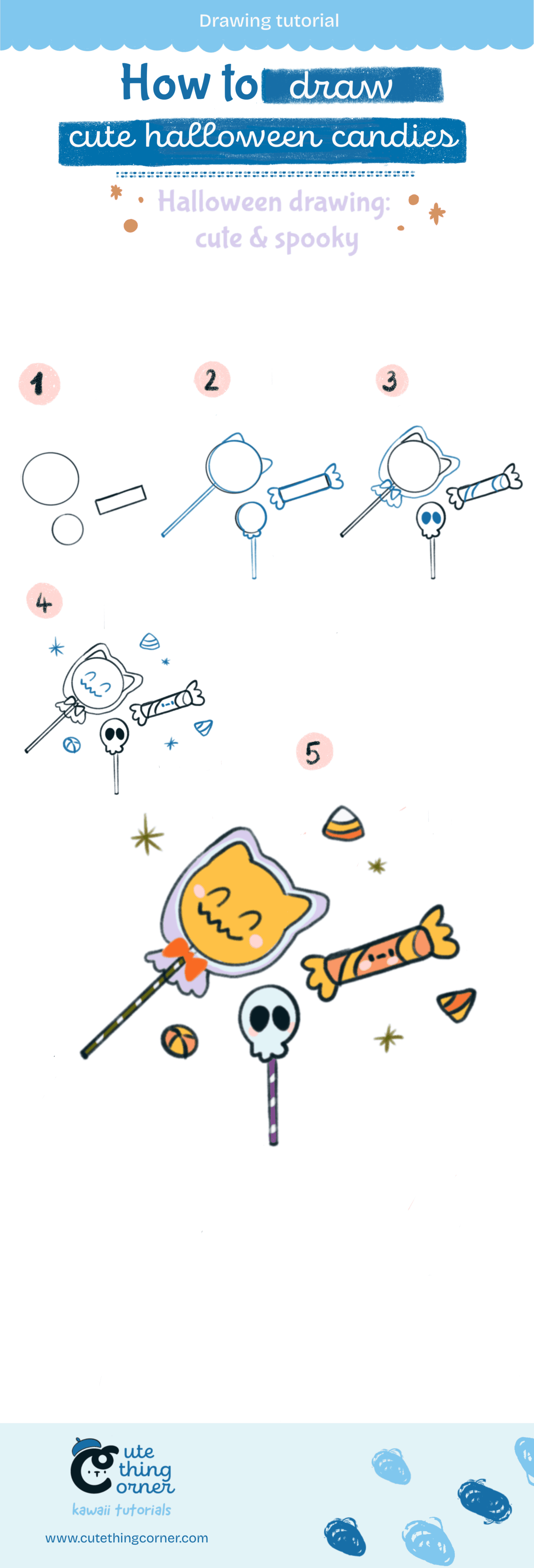 How to kawaii halloween candies (Step-by-step)