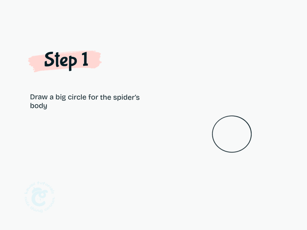How to draw a cute spider (Step-by-step)