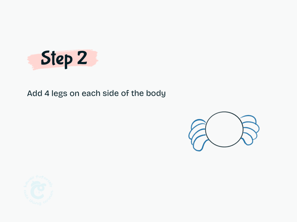 How to draw a cute spider (Step-by-step)