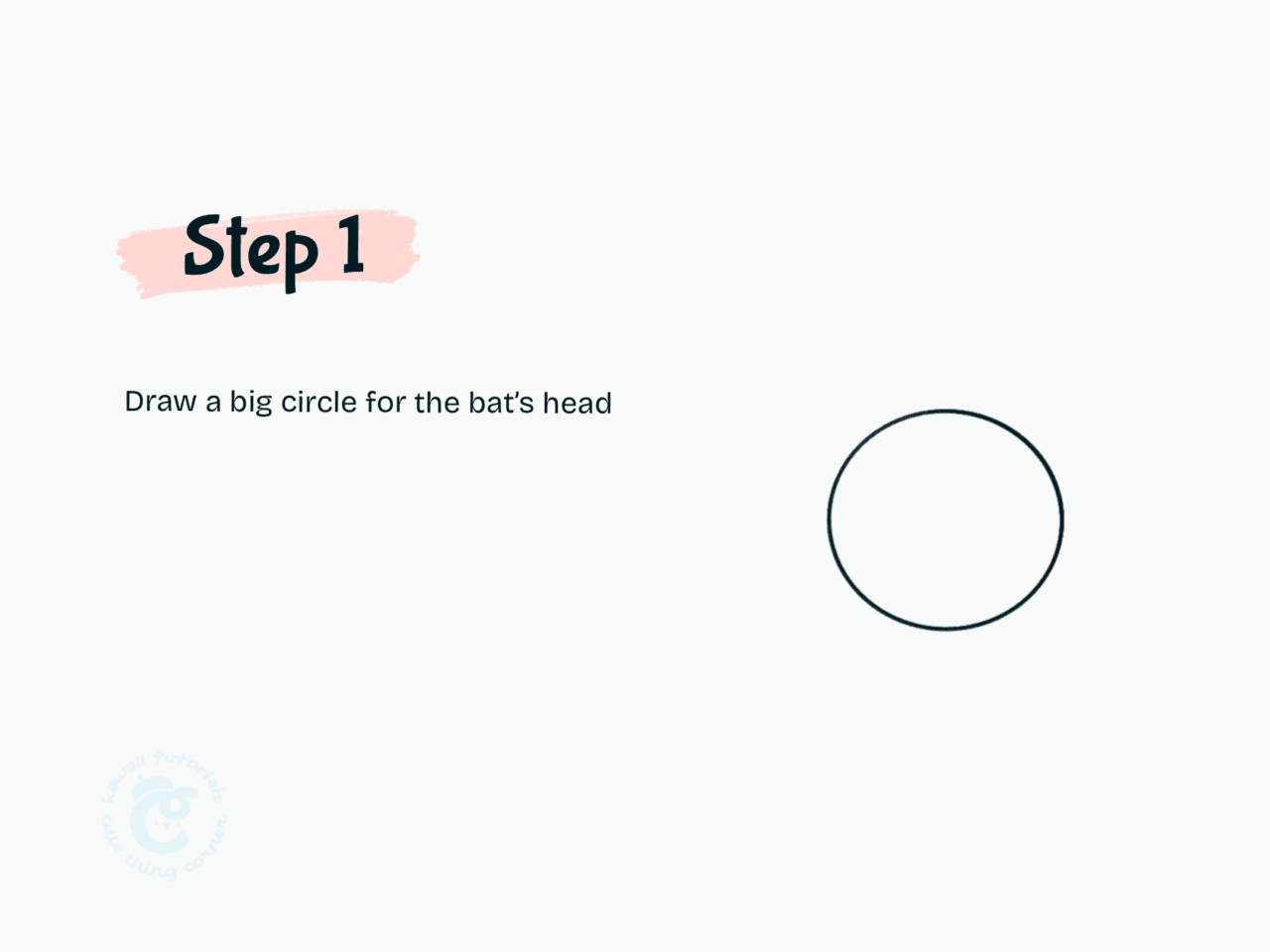 How to draw a cute bat (Step-by-step)