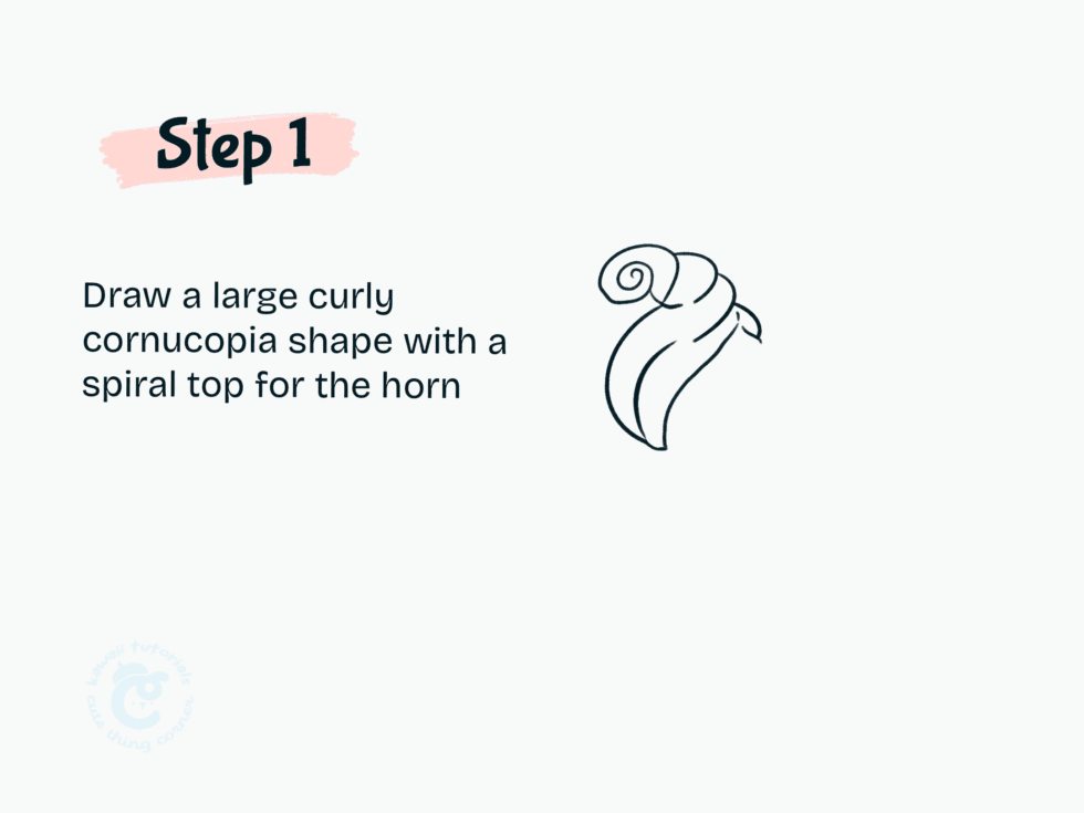 How to draw Cute Harvest Cornucopia (Step-by-step)