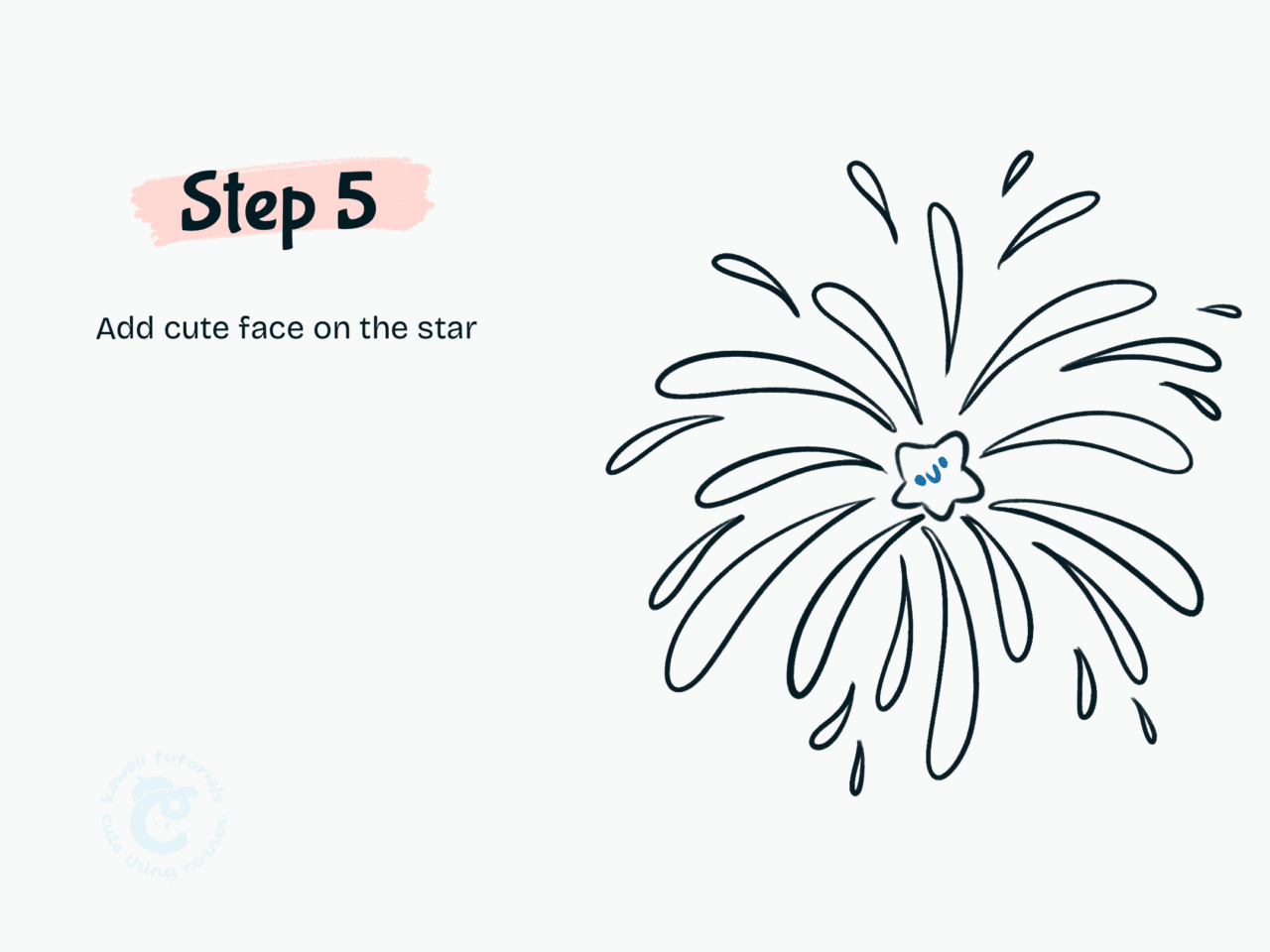 How to Draw Cute Fireworks (Step-by-step)