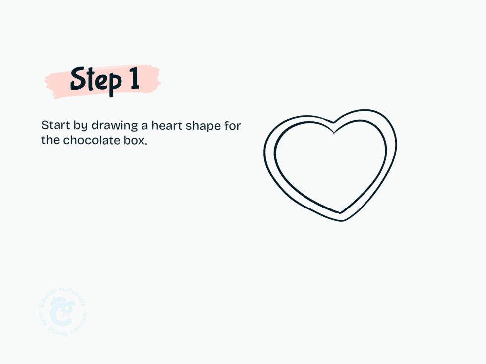 How to Draw Kawaii Box of Chocolate (Step-by-step)