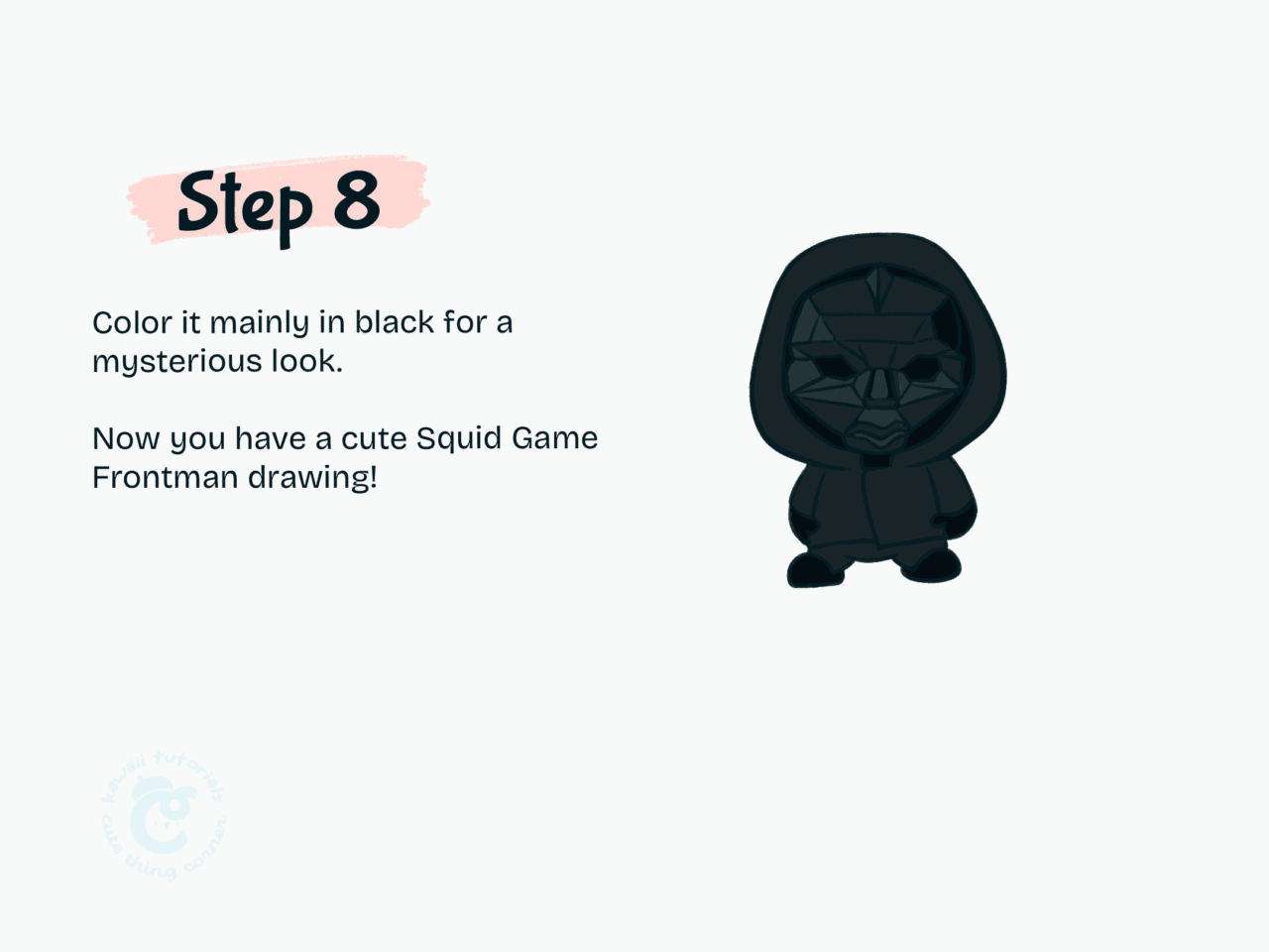 How to Draw Cute Squid Game Frontman (Step-by-step)