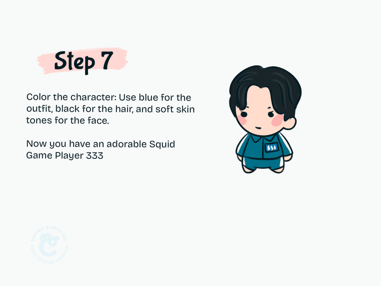 How to Draw Player 333 from Squidgame