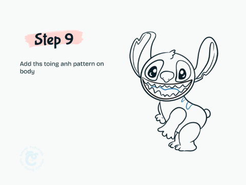 How to Draw Cute Stitch (Step-by-step tutorial)