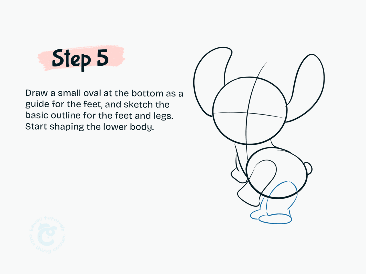How to Draw Cute Stitch (Step-by-step tutorial)