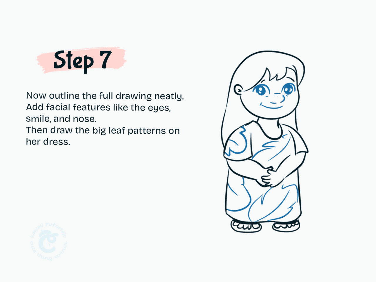 How to Draw Lilo From Stitch and Lilo (Step-by-step)