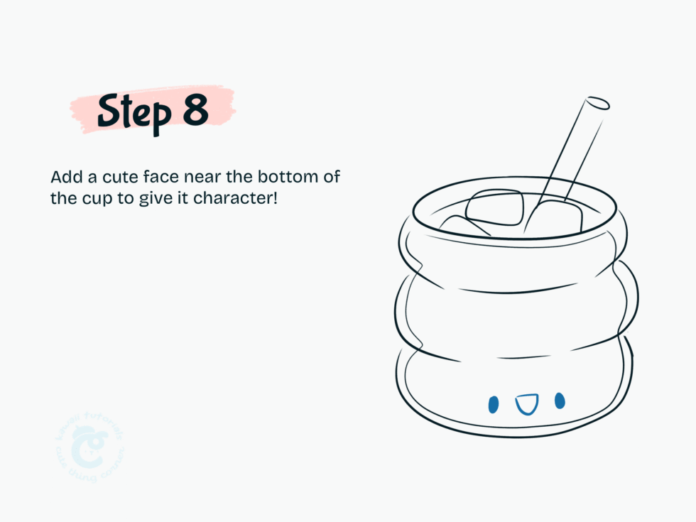 How to Draw Iced Matcha Latte (Step-by-step)